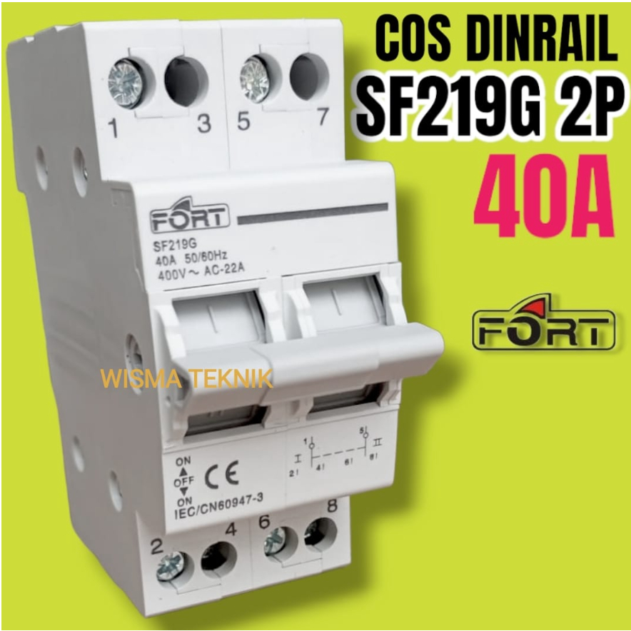 Jual COS/CHANGE OVER SWITCH/OHM SAKLAR FORT 2P 40A TYPE SF 219G-40 | Shopee Indonesia