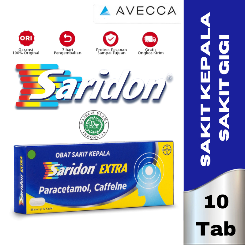 Jual Saridon Extra 10 Tablet / Obat Sakit Kepala / Sakit Gigi | Shopee ...