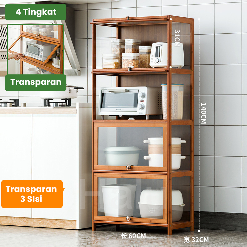 Jual HALU Rak Dapur Kabinet Rak Penyimpanan Multifungsi Rak Oven MicrowaveRak Lemari Dapur ...