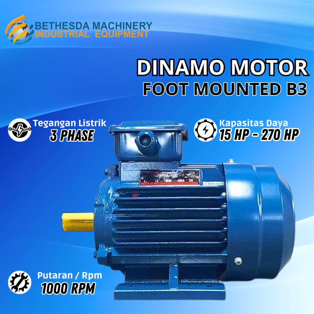 Jual Dinamo Penggerak ADK 3 Phase 15 Hp 20 Hp 25 Hp 30 Hp 6 Pole Electro Dinamo 1000 RPM ...