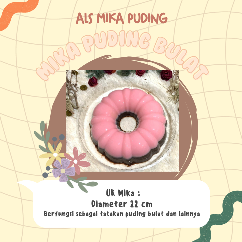 Jual 25 PCS MIKA PUDING BULAT MIKA PLASTIK MAKANAN ALAS PLASTIK PUDING ...