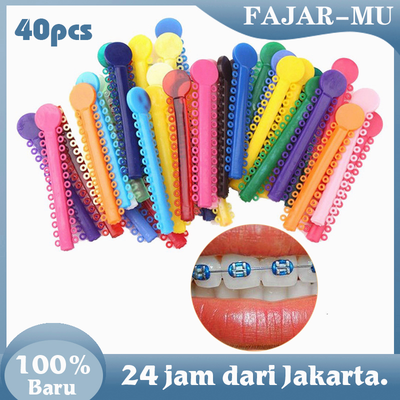 Jual Power O 1 Pack Isi 40 Karet Behel Warna Campur Karet Behel Gigi ...