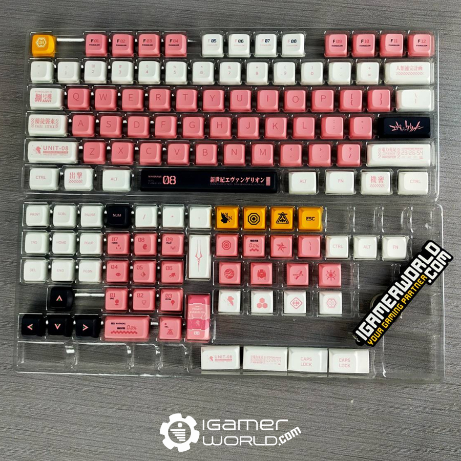 Jual Keycaps Evangelion EVA 08 Pink PBT Dyesub for Mechanical Keyboard ...