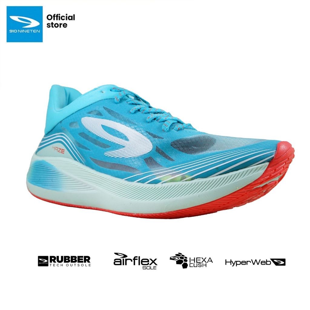 Jual 910 Nineten Haze Vision 1.0 Sepatu Lari - Biru-muda/Putih/Merah ...