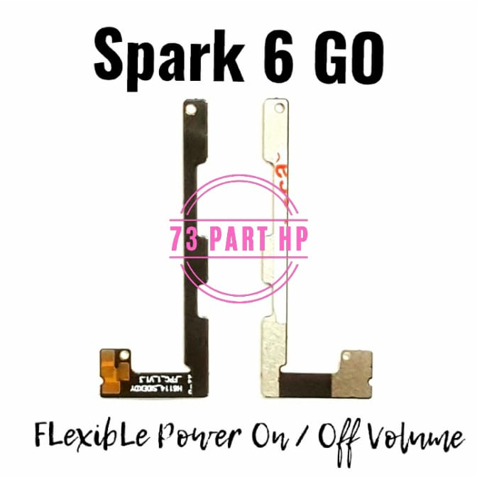 Jual Flexible Konektor Volume Power On Off Tecno Spark 6 GO / Fleksibel Flexible Flexibel ...
