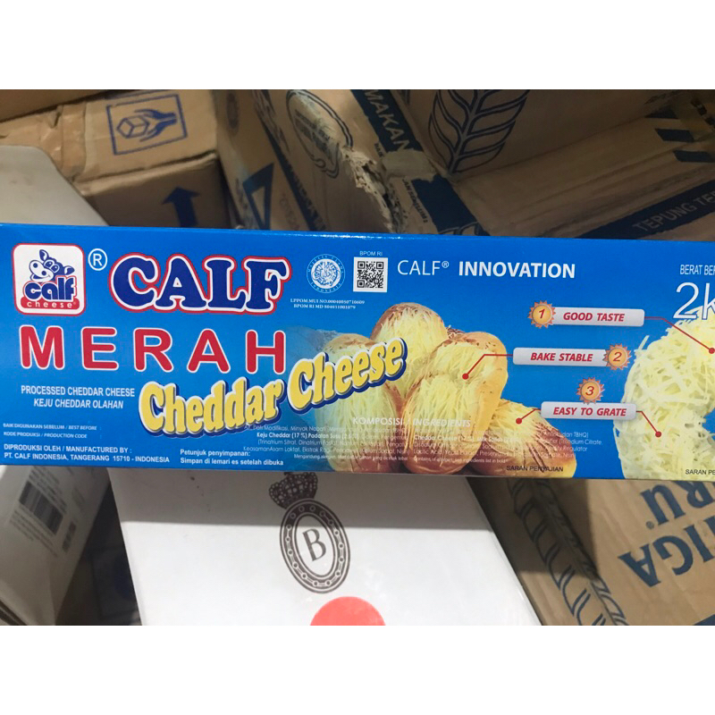 Jual Calf Merah Cheddar Cheese 2kg | Shopee Indonesia