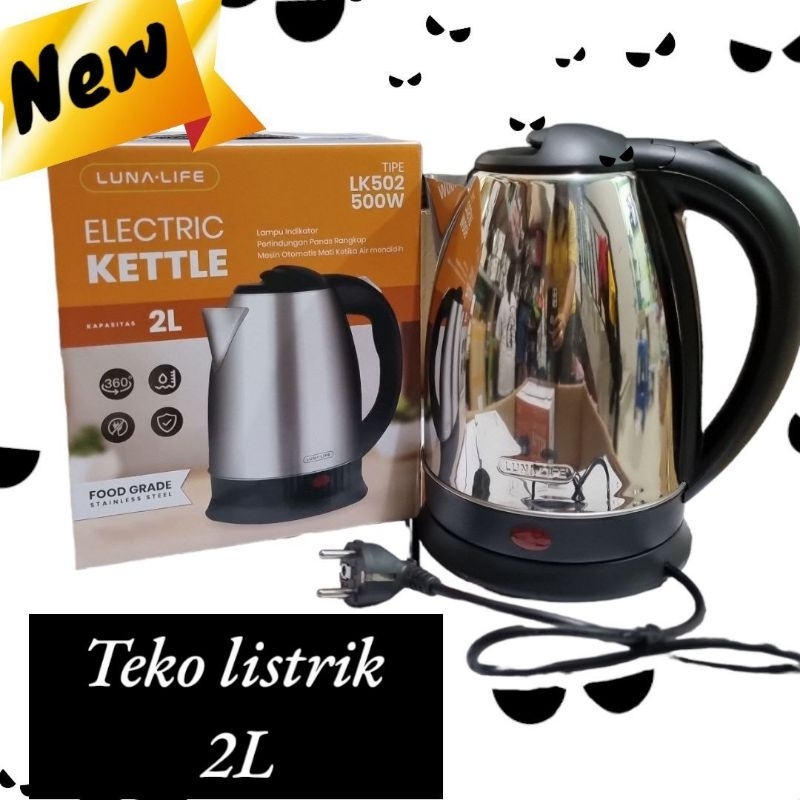Jual LUNA LIFE Teko Listrik Pemanas Air / Kettle ketel Pemanas Air 2L ...