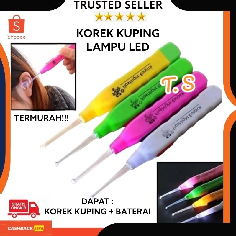 Jual Korek Kuping Lampu / Pembersih Telinga Led 1pcs (Free 2 unjung ...
