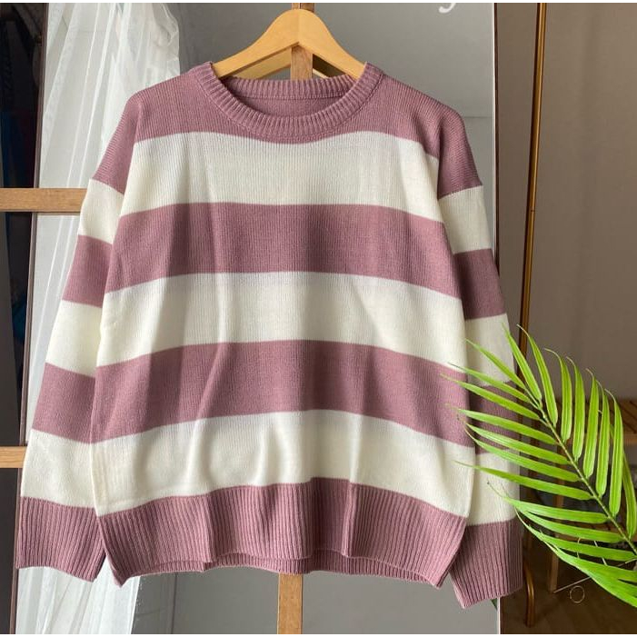 Jual [COD] ATASAN SWEATER RAJUT WANITA EIRA OVERSIZE/EIRA SWEATER RAJUT ALL SIZE | Shopee Indonesia
