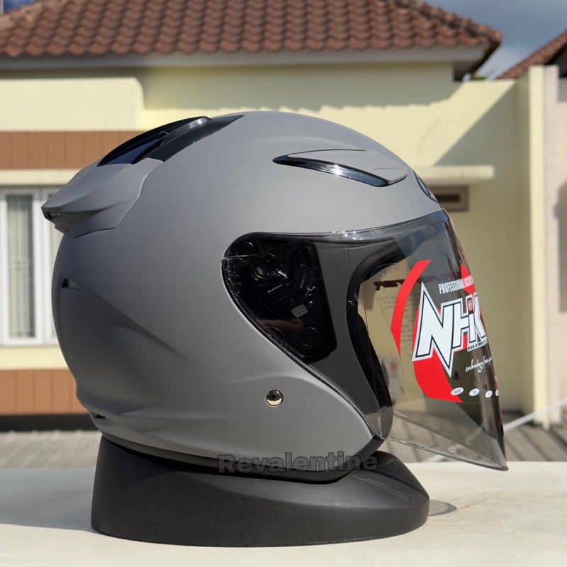 Jual NHK NEW R1 SINGLE DIM GREY ORIGINAL | VISOR FLAT LIGHT SMOKE V2 ...