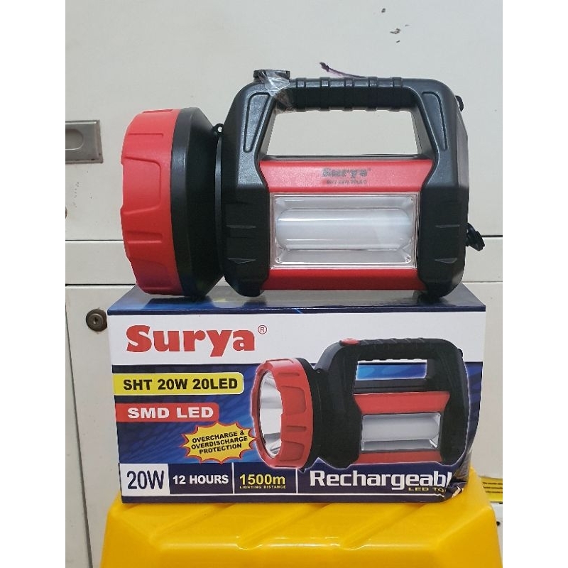 Jual Senter SURYA SHT 20W 20 SMD LED Senter Jumbo besar terang | Shopee ...