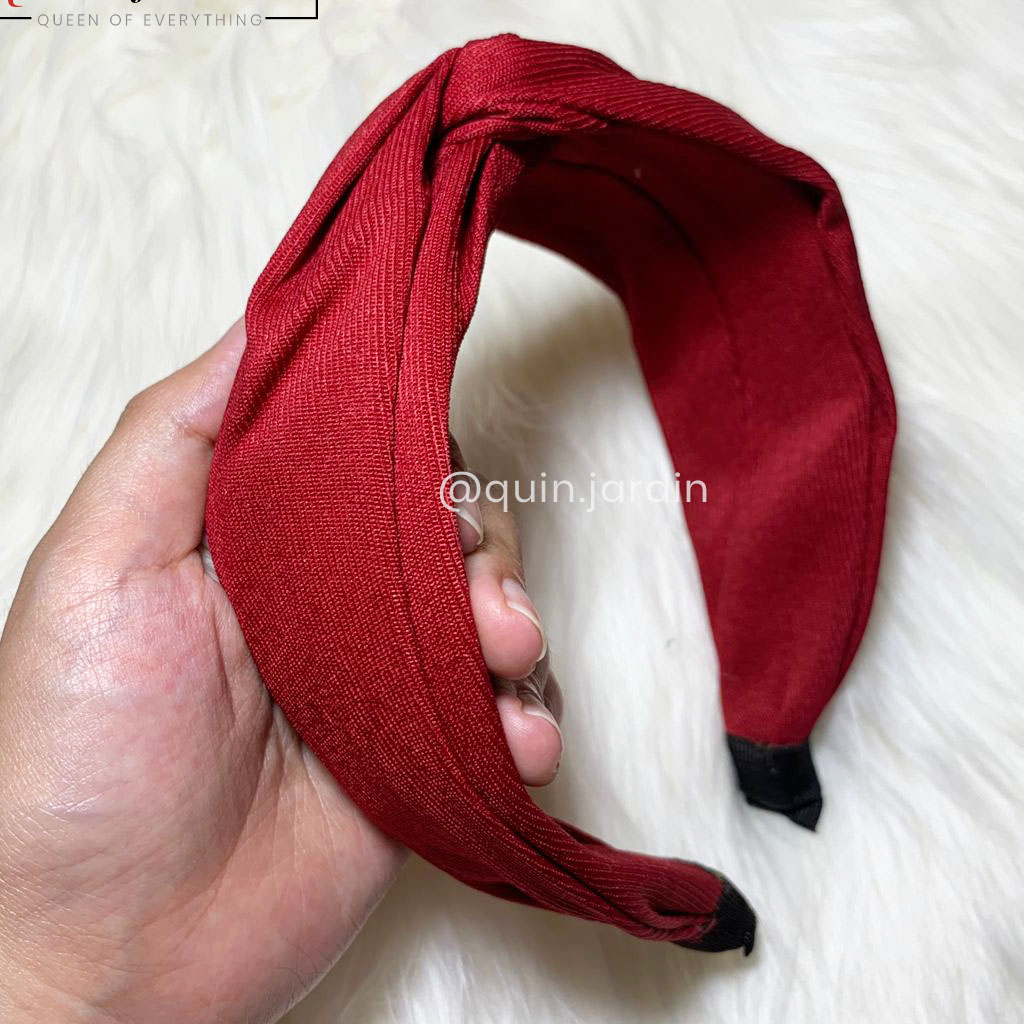 Jual Bando Rambut Kain Lebar / Bando Rambut Silang Besar Warna Soft ...