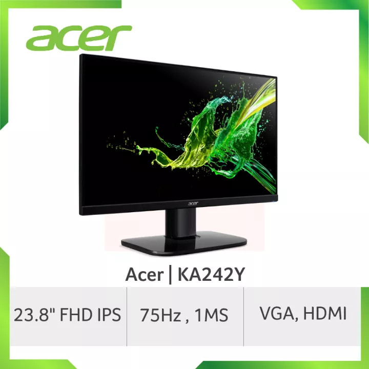 Jual Monitor ACER KA242Y 24" IPS 75Hz VGA HDMI FreeSync Vesa 100x100mm ...