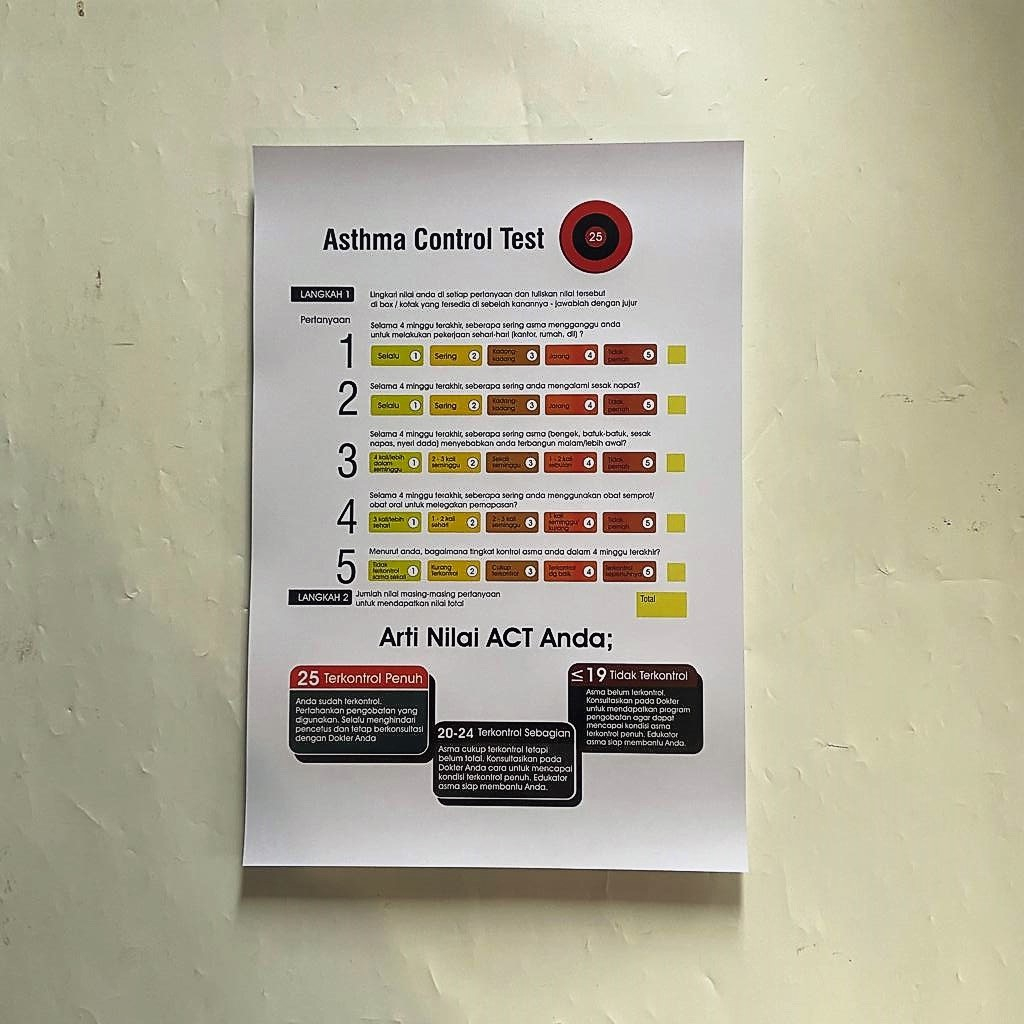 Jual Poster ACT - Asthma Control Test - Poster Asma | Shopee Indonesia