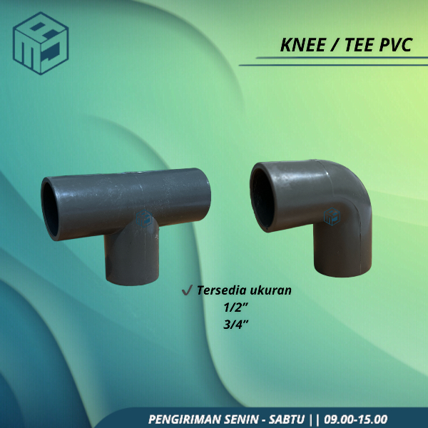 Jual Sambungan Pipa Keni 1/2 in PVC / Knee 1/2" 3/4" Elbow 1/2" Tee 1/2 ...