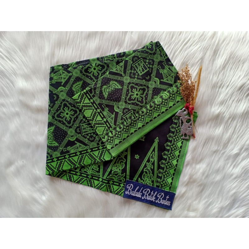 Jual Kain Batik Baduy Banten Angklung Hijau kopi kipas kotak garuda ...