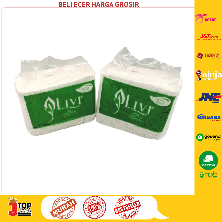Jual Tissue Livi Eco Facial Refill 600 Sheets Tisu Wajah Livi | Shopee ...