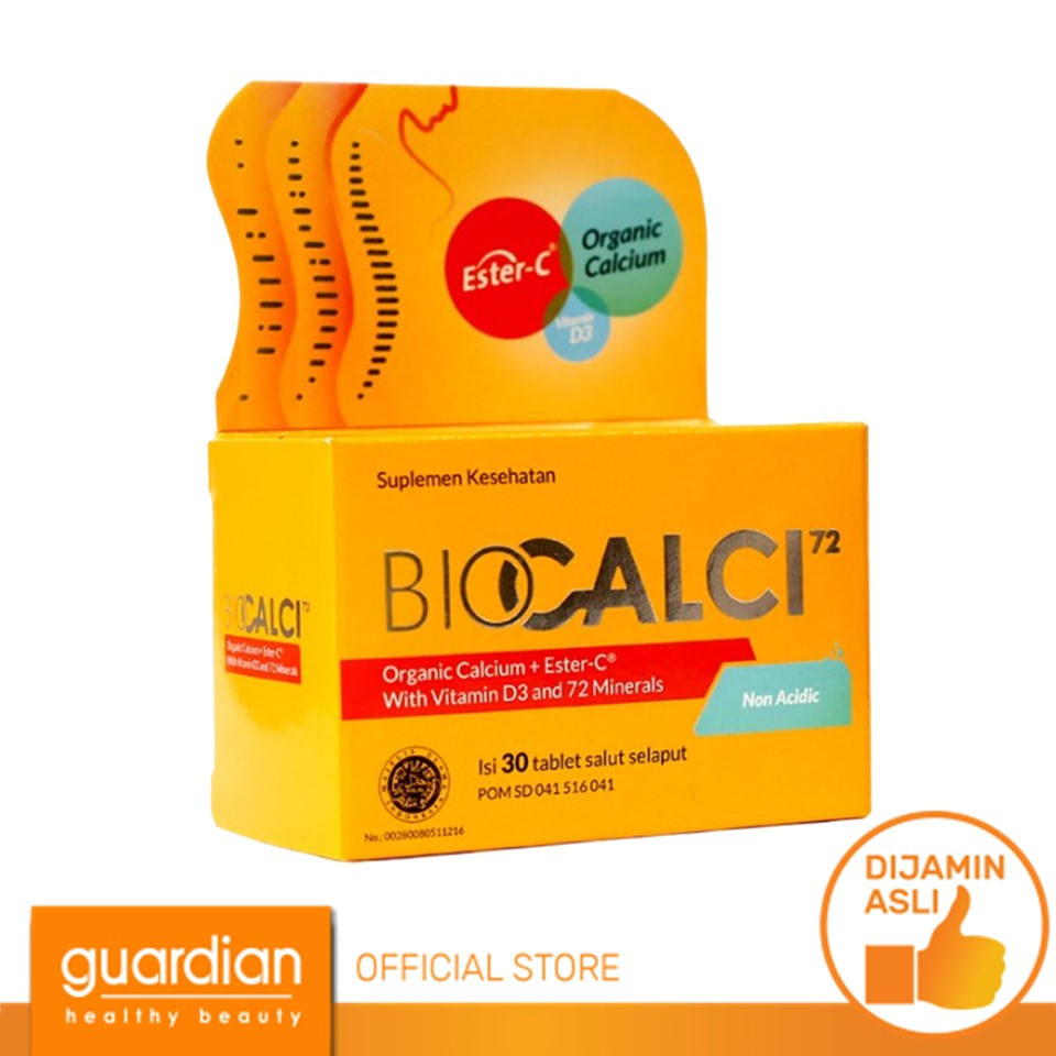Jual BIOCALCI-72 30 tablet (botol) Organic Calcium + Ester-C dan ...