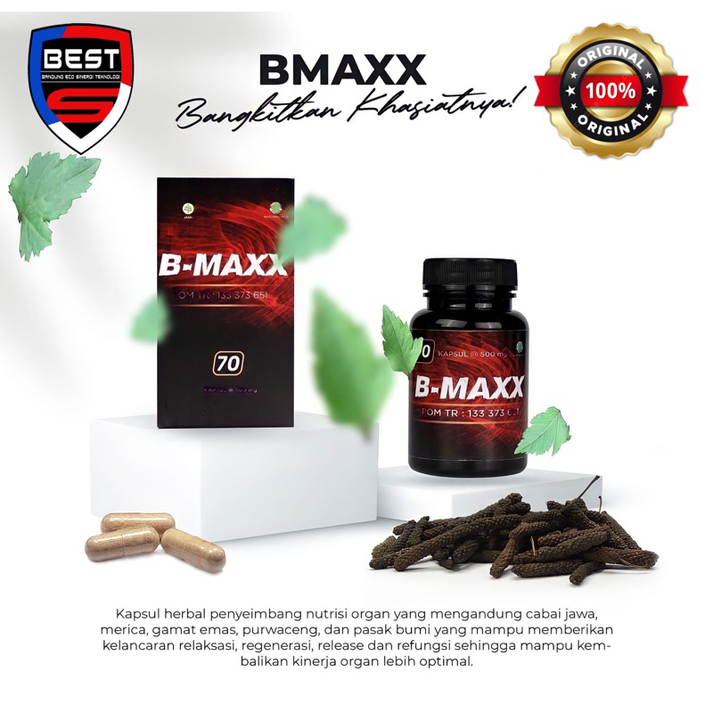 Jual (BISA COD) 1 Botol BMAXX Original PT Best Isi 70 Kapsul Original ...