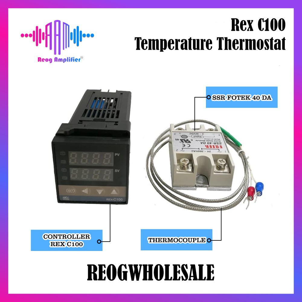 Jual PID Rex C100 Temperature Thermostat Thermocouple Controller Output SSR | Shopee Indonesia
