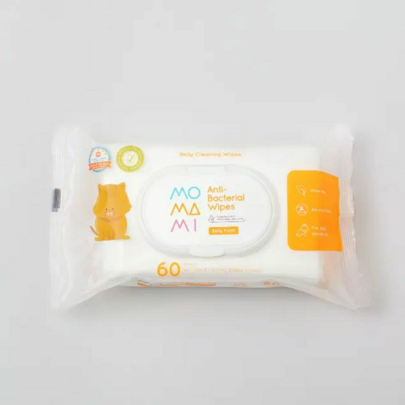 Jual Momami Anti Bacterial Wipes Isi 60 | Shopee Indonesia