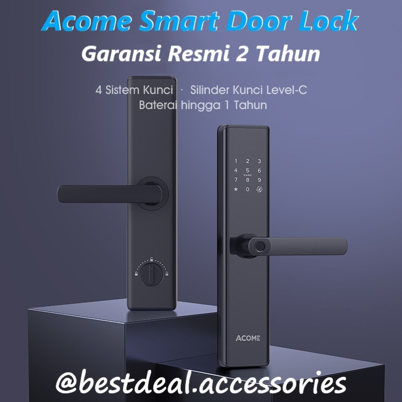 Jual Acome Smart Door Lock 1 RFID Card Fingerprint spt Bardi Paloma Avaro | Shopee Indonesia