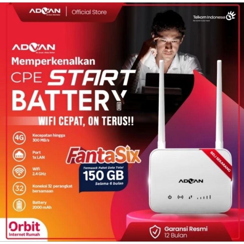 Jual ADVAN CPE ROUTER START MODEM TELKOMSEL ORBIT MODEM ORBIT WIFI ELAN ...