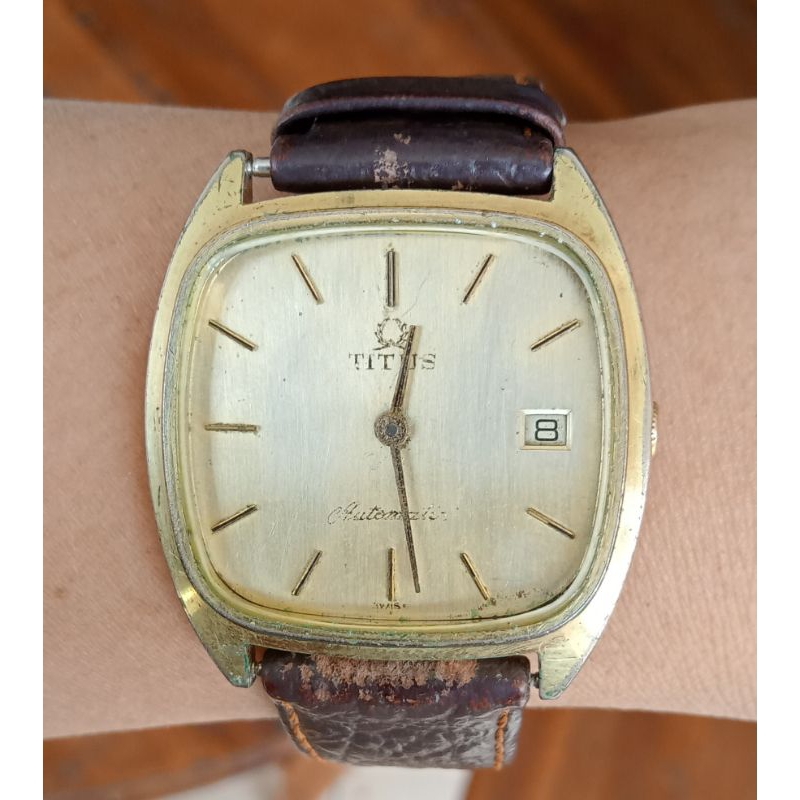 Jual Vintage Titus Automatic Gold Plated | Shopee Indonesia