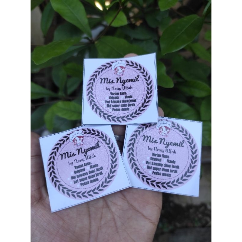 Jual STIKER cemilan makanan isi 100pcs +DESAIN | Shopee Indonesia
