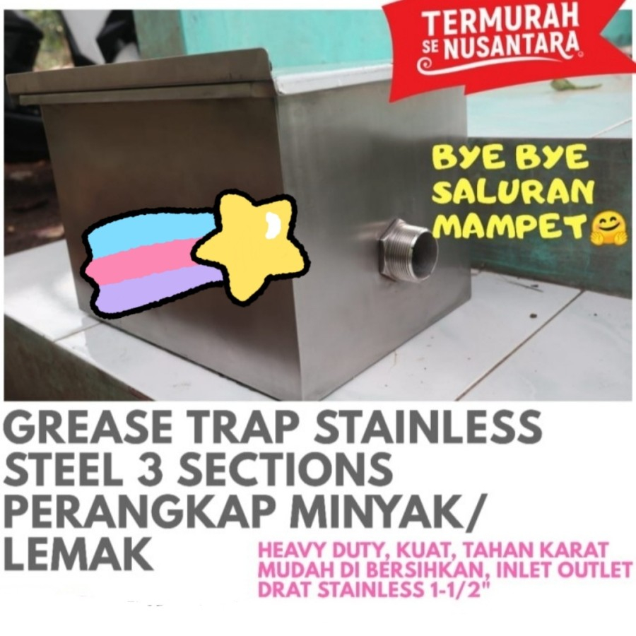 Jual Grease Trap Stainless Steel Penyaring Perangkap Minyak dan Lemak ...