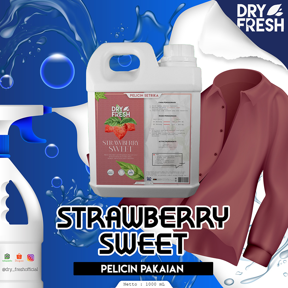 Jual DRYFRESH STRAWBERRY SWEET -Pelicin setrika PREMIUM Pewangi setrika ...