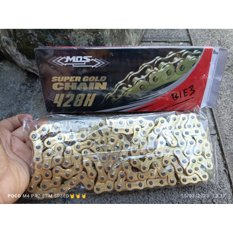 Jual PROMO Rantai TK O-Ring 428 & 415 HPO - 130L Gold TK RACING / Rantai TK JAPAN | Shopee Indonesia