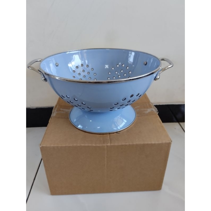 Jual Sangku nasi enamel biru / tempat nasi enamel 22 cm / bakul nasi ...