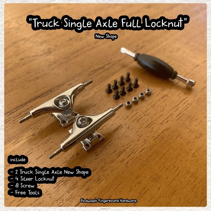 Jual Fingerboard Truck Pro Single axle new shape full locknut | Shopee ...