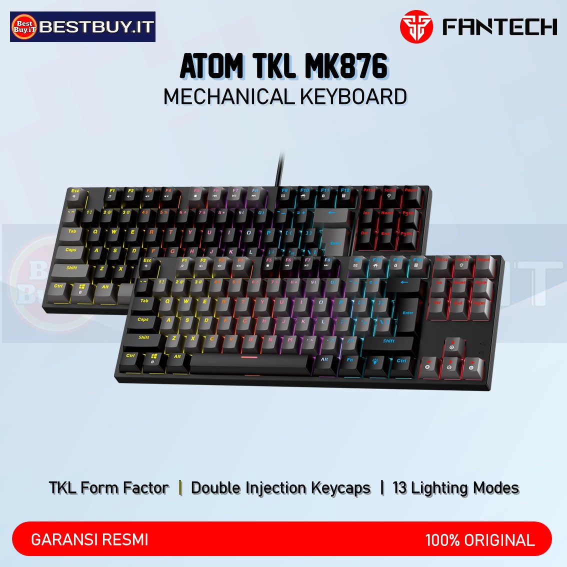 Jual Fantech ATOM MK876 RGB Gaming Mechanical Keyboard TKL | Shopee ...