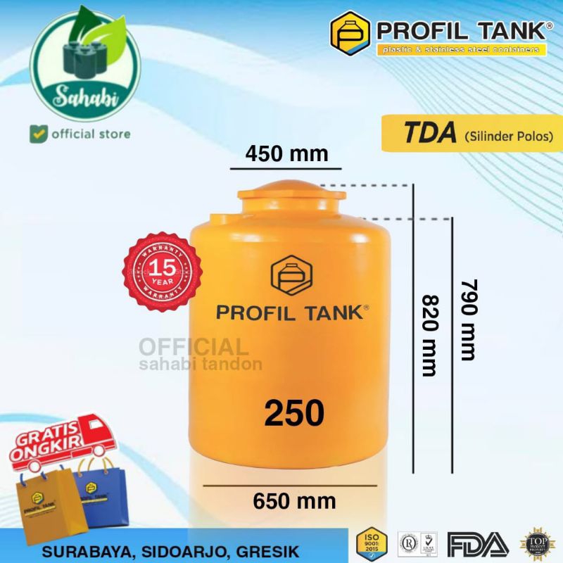 Jual Tandon Air / Tangki Air / Toren Air PROFIL TANK Ukuran 250 Liter | Shopee Indonesia