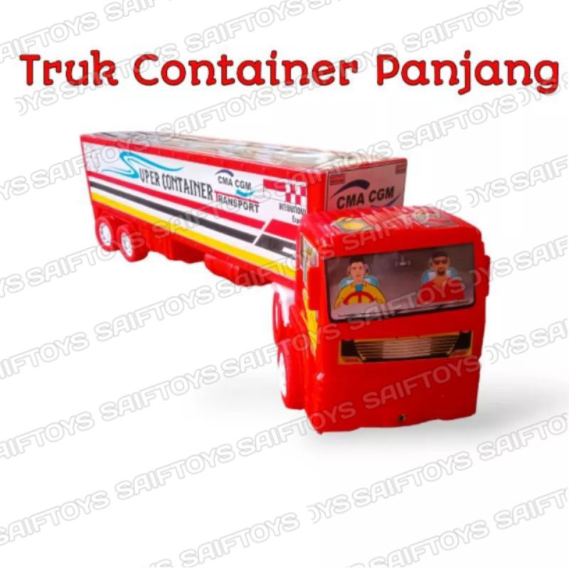Jual Mainan Anak Truk Kontainer Panjang / Mainan Truk Kontainer Peti ...