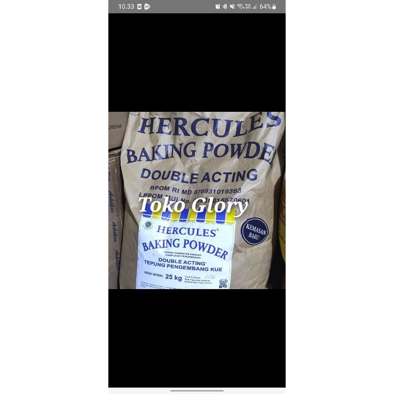 Jual hercules baking powder double acting 500gr 100% ORIGINAL | Shopee ...