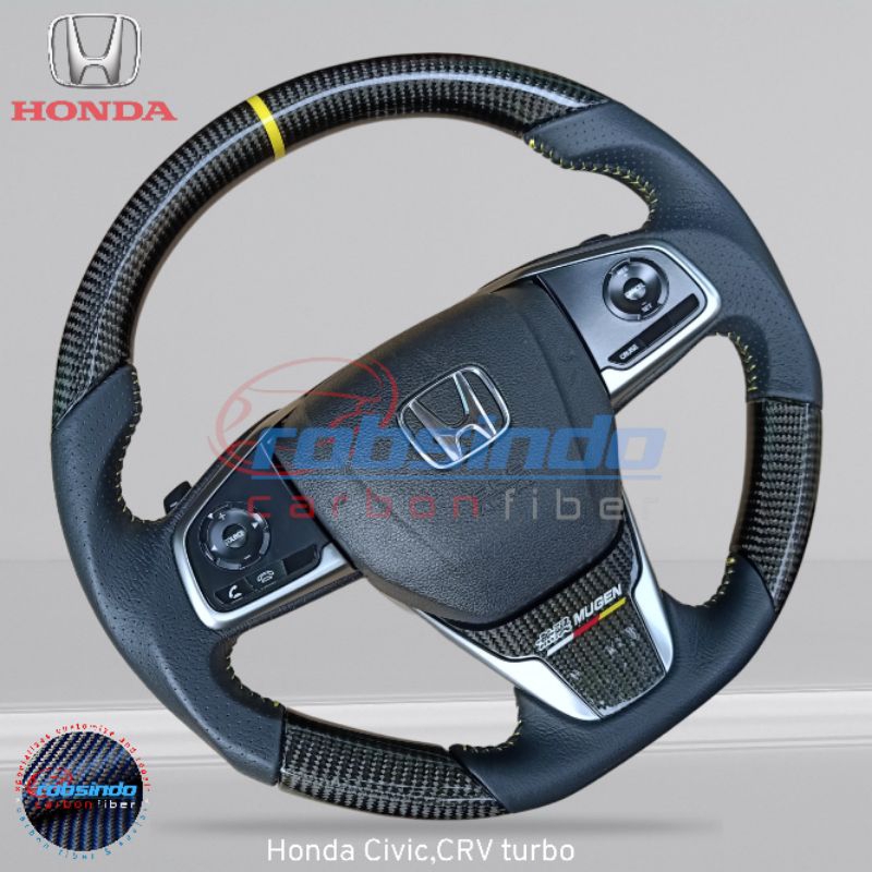 Jual stir/setir/steering wheel Honda civic turbo /crv turbo carbon ...