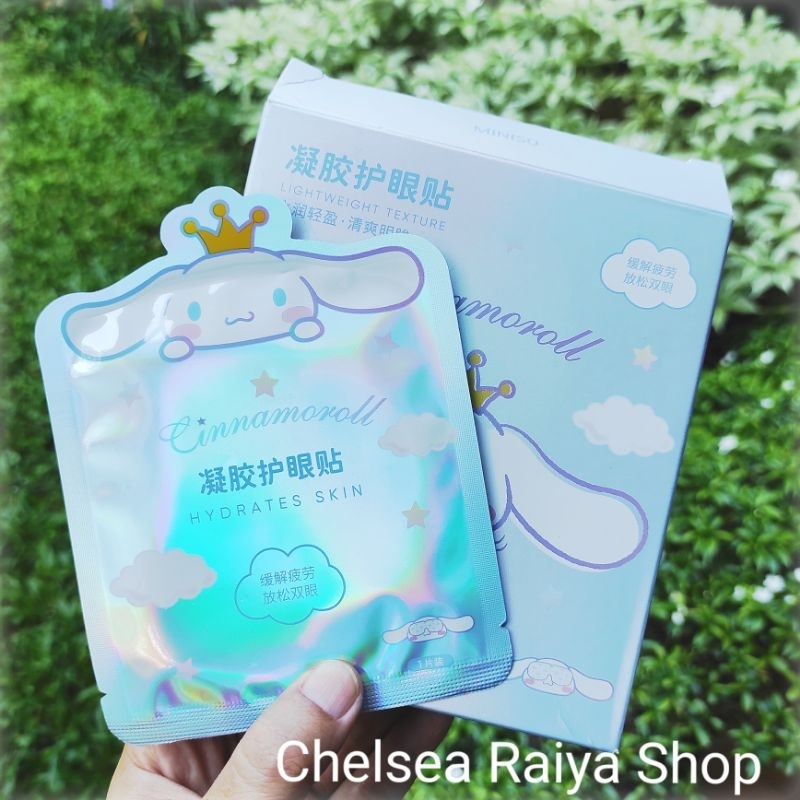 Jual Miniso x Sanrio Cinnamoroll King Eye Mask Gel 6,5x17cm 5pcs + Box ...