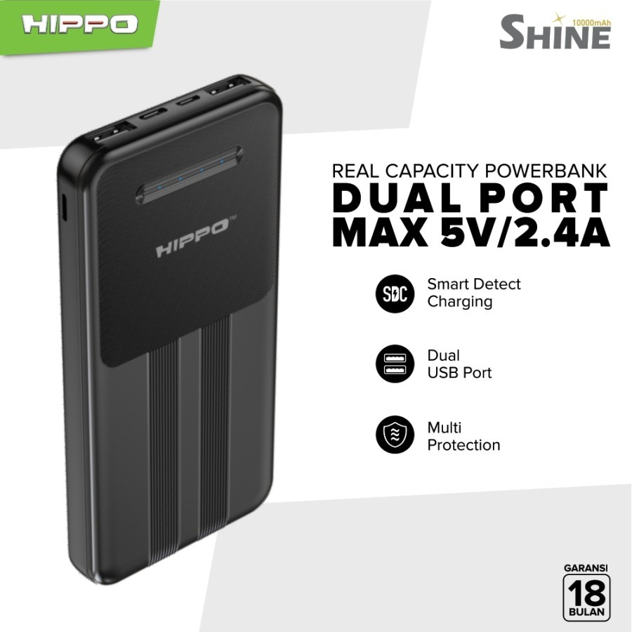 Jual Hippo Powerbank shine 10000 Mah - Power Bank Original Garansi ...