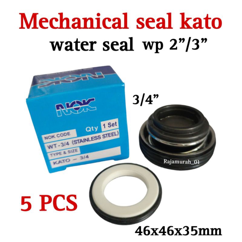 Jual Mechanical sil seal kato 3/4 mesin pompa air alkon type WP50 WP80 2inci 3inci (5pcs ...