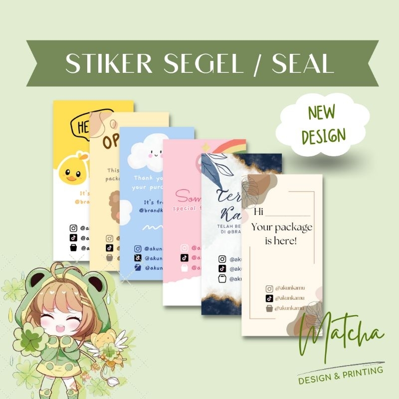 Jual Stiker Segel / Label Produk Kemasan | Seal Packaging Olshop Custom ...