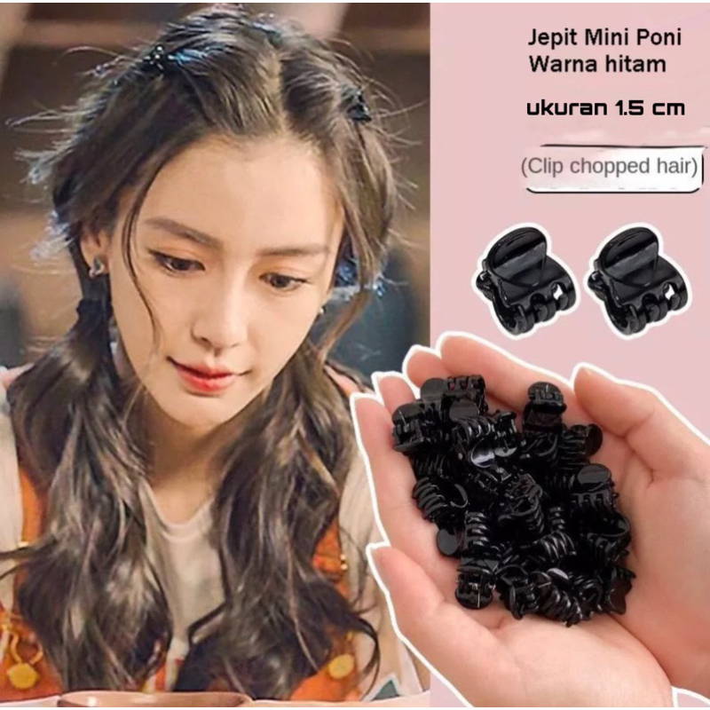 Jual JEDAI MINI 1,5cm / JEPIT HITAM MINI / JEPIT PONI / JEDAI MINI HAIR ...