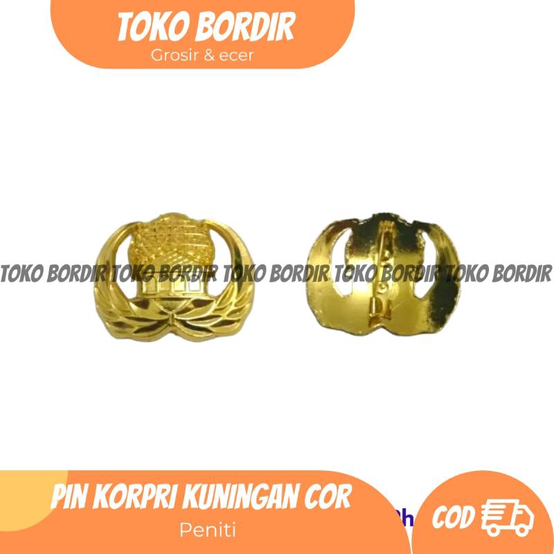 Jual Pin korpri Kuningan cor / tebal ( peniti ) | Shopee Indonesia