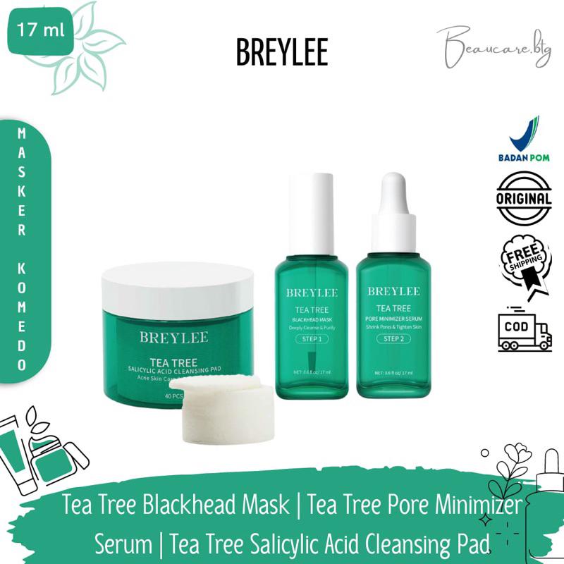 Jual BREYLEE Blackhead Mask (Step 1) & Pore Minimizer Serum (Step 2 ...