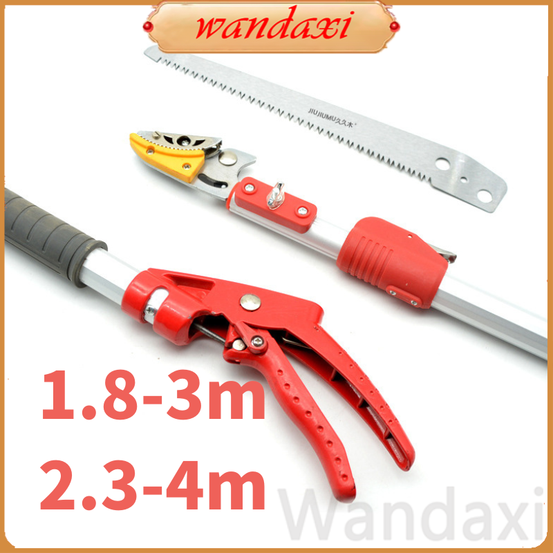 Jual ⭐3m/4m⭐Alat pemotong ranting pohon Tree Pruner Galah Tongkat Pemotong Gergaji Gunting Dahan ...