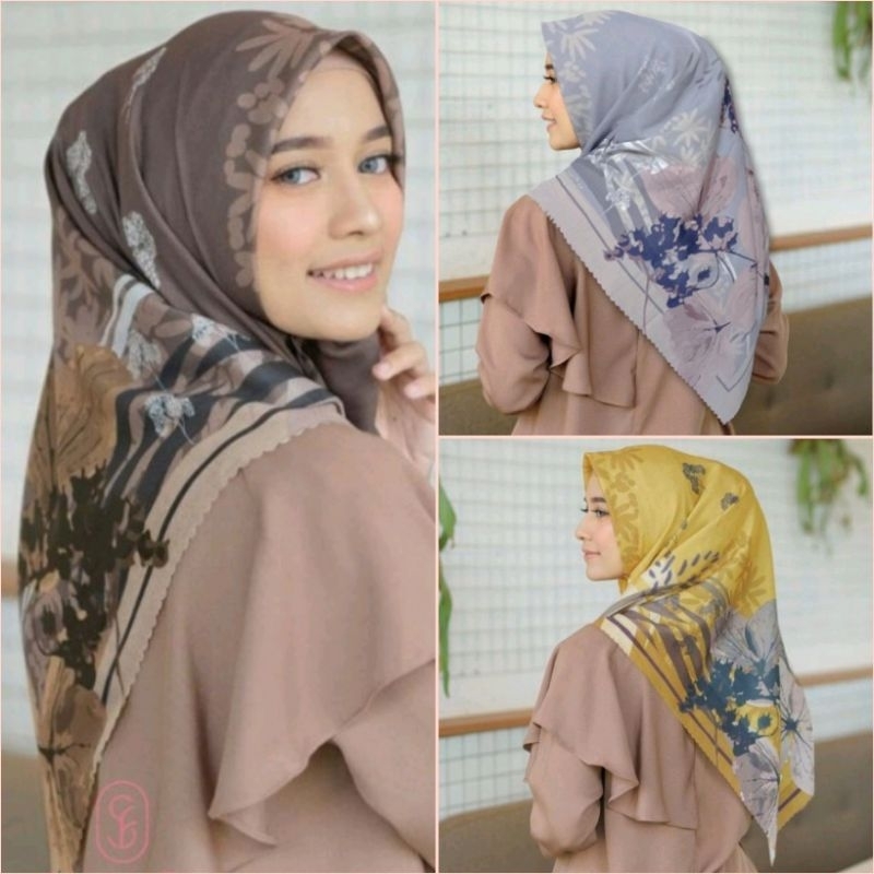 Jual Hijab Voal Motif Segiempat Denay Laser Cut | Hijab Printing Denay Lewi Motif Terbaru 2025 ...