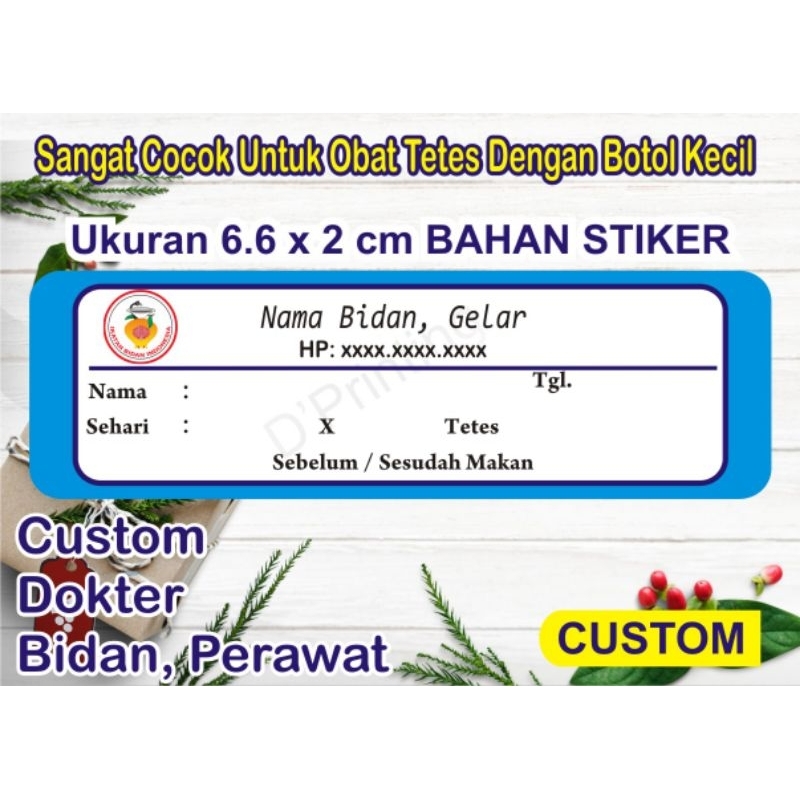 Jual stiker etiket obat ukuran kecil 6.6 x 2 untuk botol kecil | Shopee ...