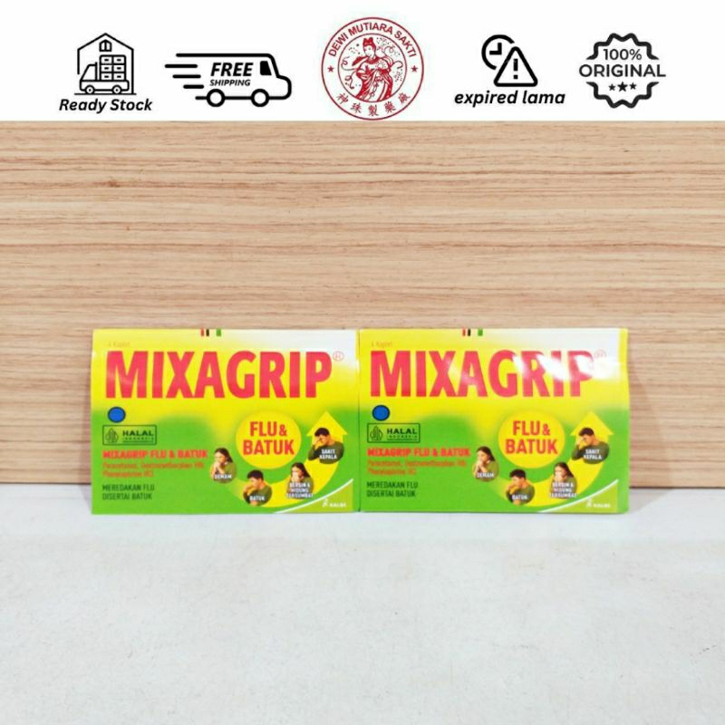 Jual MIXAGRIP FLU & BATUK 4 tablet Sakit kepala , demam , bersin ...